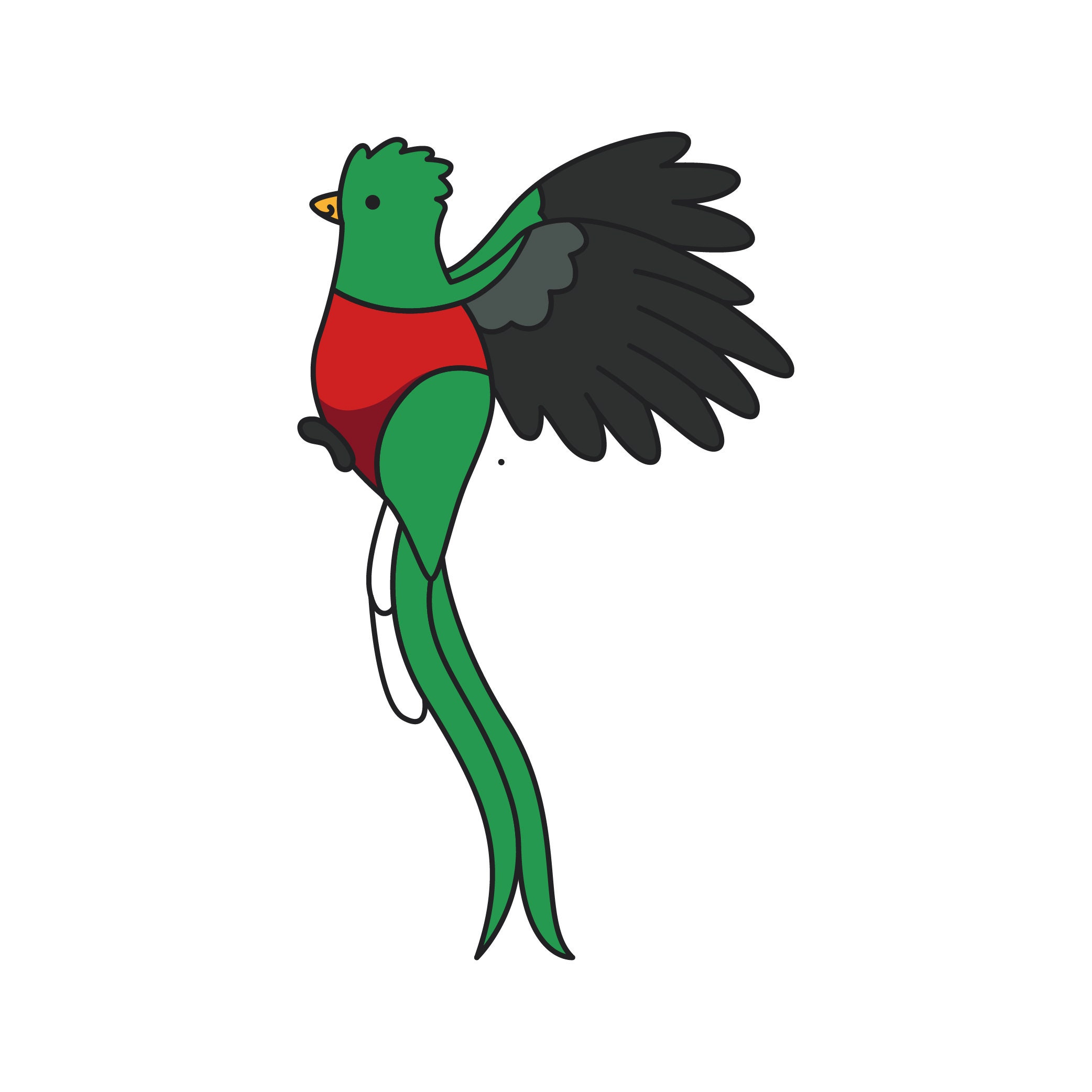 Quetzal Illustration PNG, SVG - Etsy