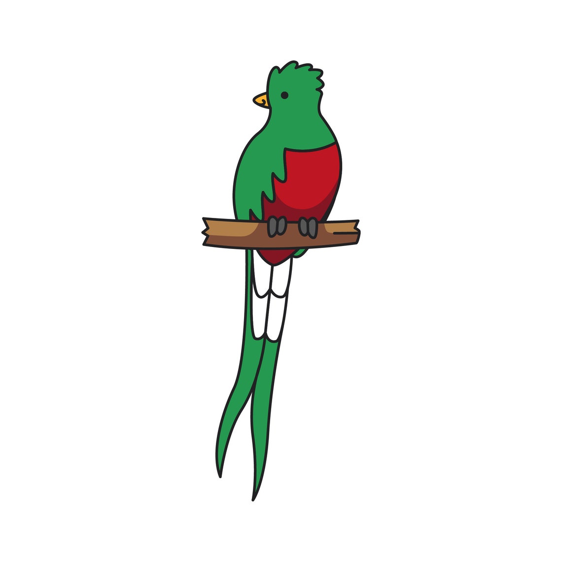 Quetzal Illustration PNG, SVG - Etsy