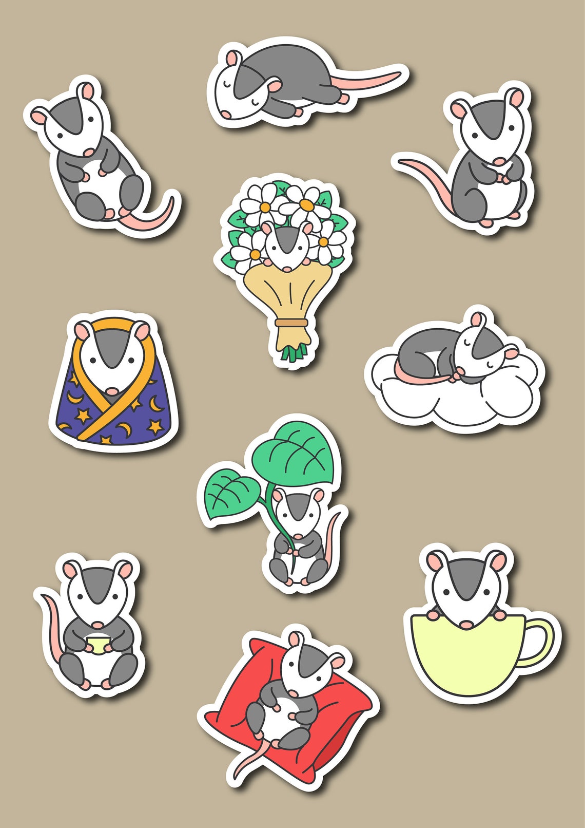Possum Illustration Printable PNG and SVG - Etsy