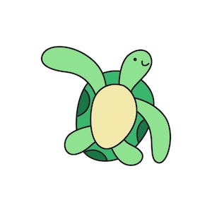 Turtle Illustration PNG, SVG Files - Etsy