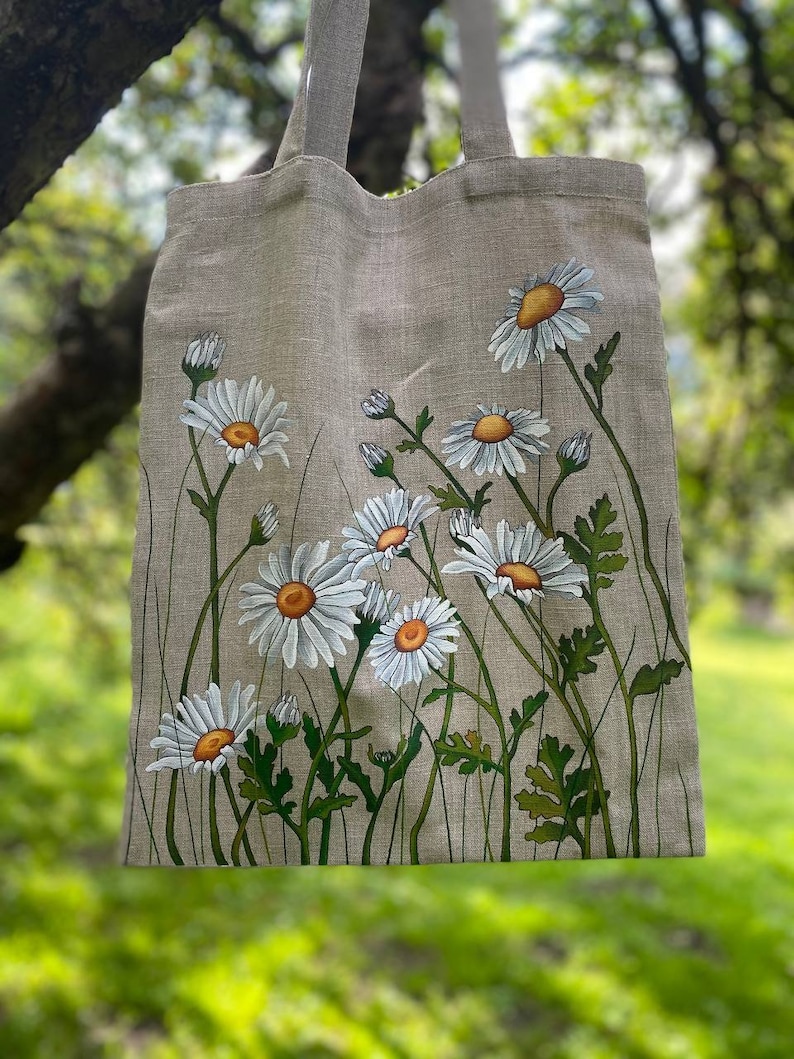 Unique Hand Painted Tote Bag, Personalized Hand Painted Custom Tote Bag ...