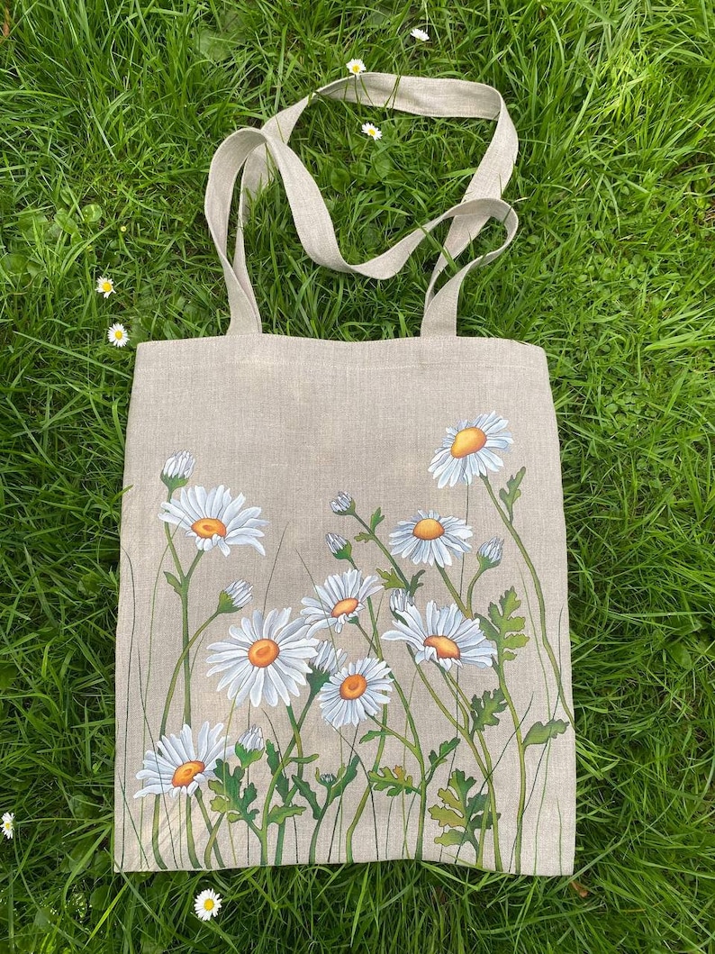 Unique Hand Painted Tote Bag, Personalized Hand Painted Custom Tote Bag ...