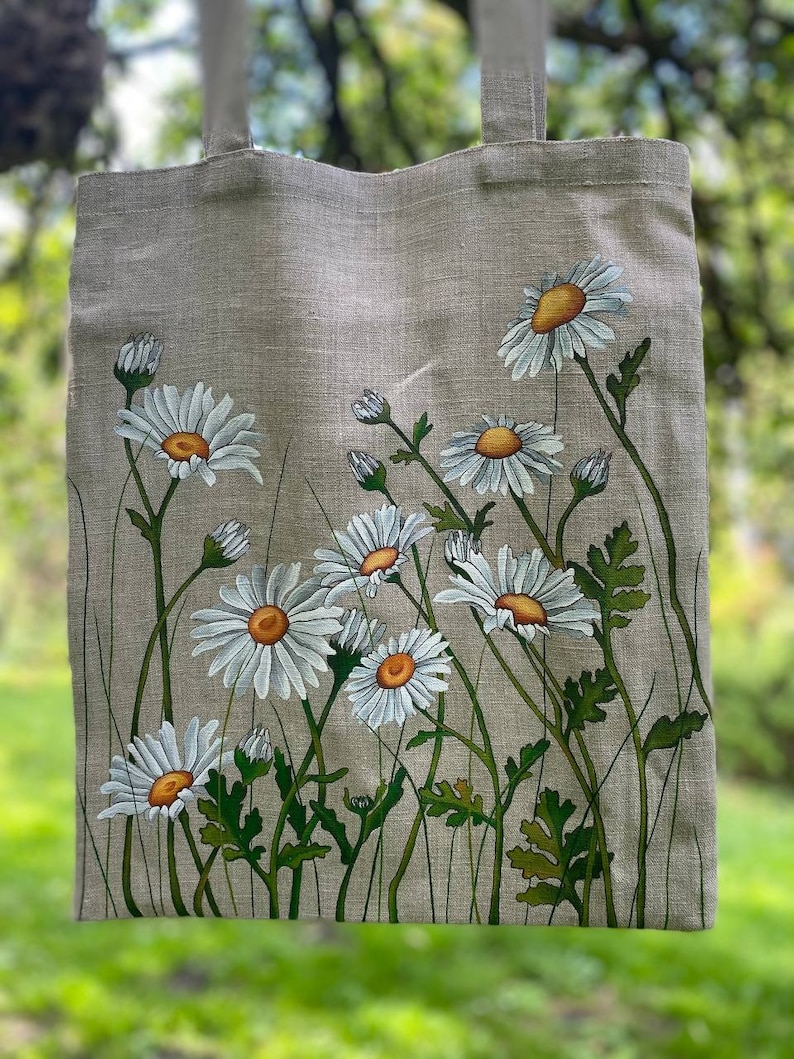 Unique Hand Painted Tote Bag, Personalized Hand Painted Custom Tote Bag ...