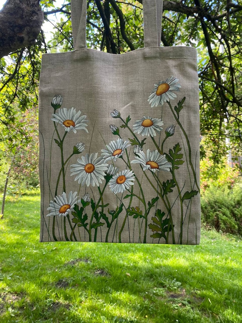 Unique Hand Painted Tote Bag, Personalized Hand Painted Custom Tote Bag ...