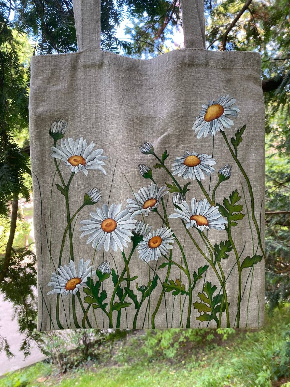 Unique Hand Painted Tote Bag, Personalized Hand Painted Custom Tote Bag ...