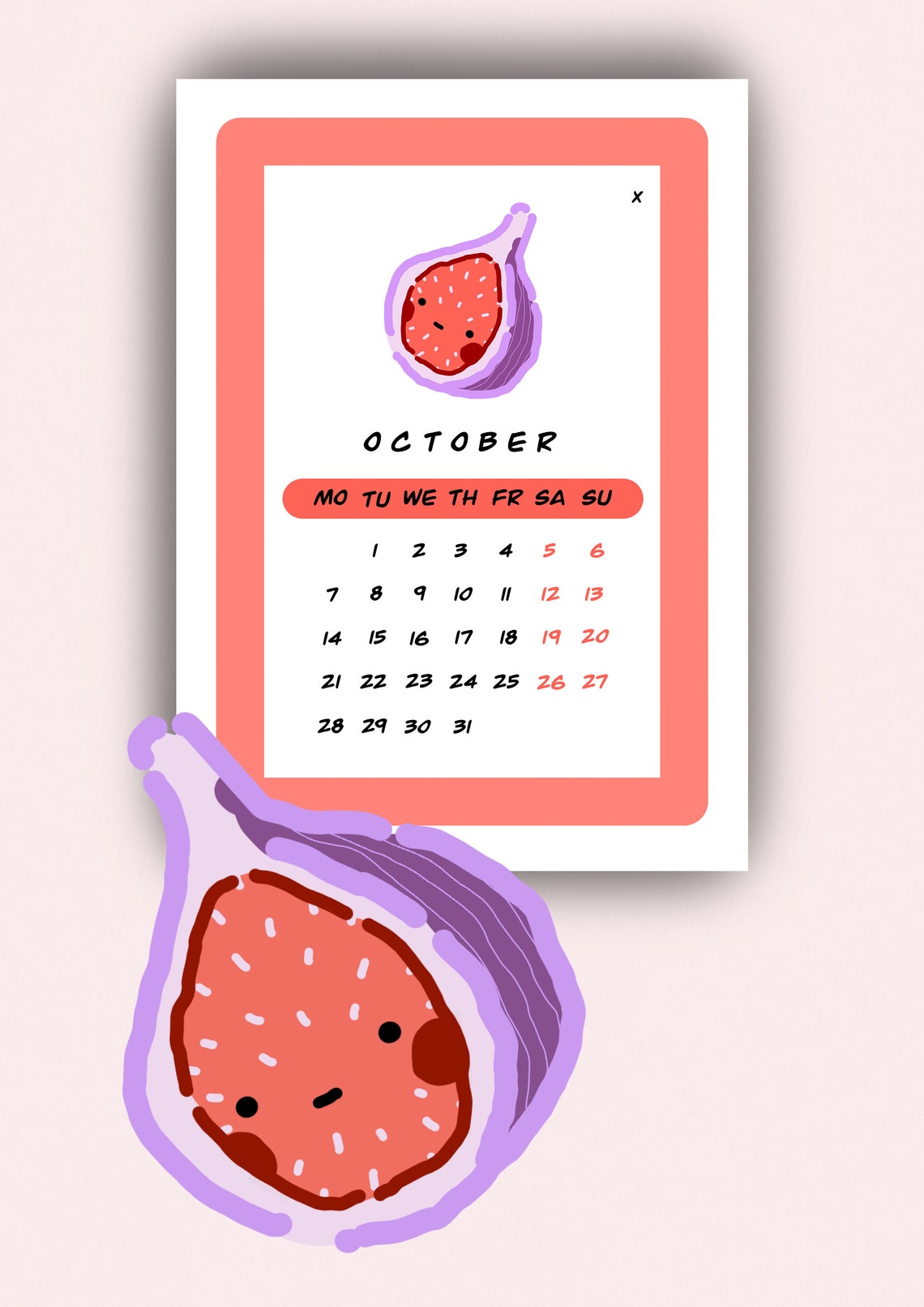 Printable 2024 Calendar - Mini Cute Calendar - Minimal 2024 Calendar ...