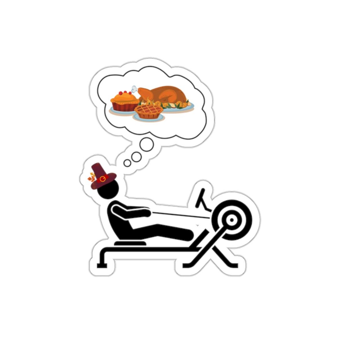 Thanksgiving Rowing Vinyl Sticker, Funny Rowing Sticker - Etsy