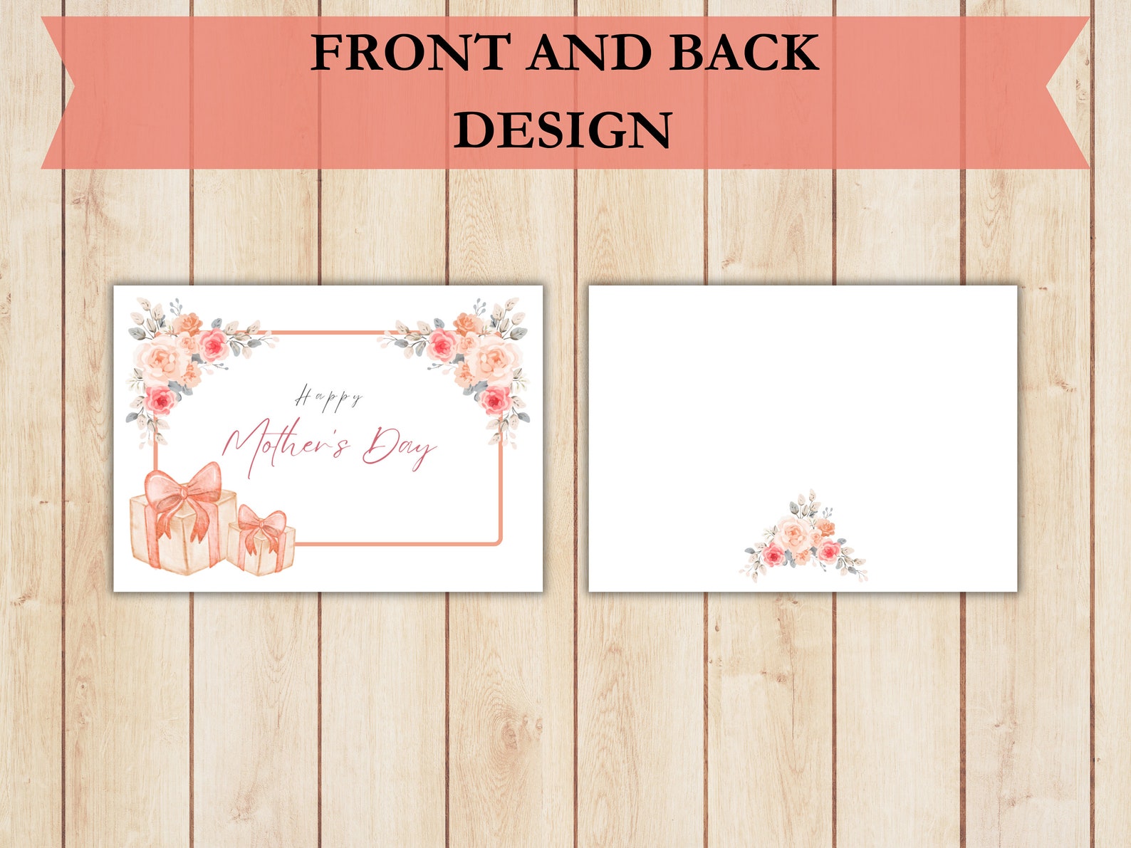 Happy Mothers Day Printable Card, Printable Card for Mom, Floral ...