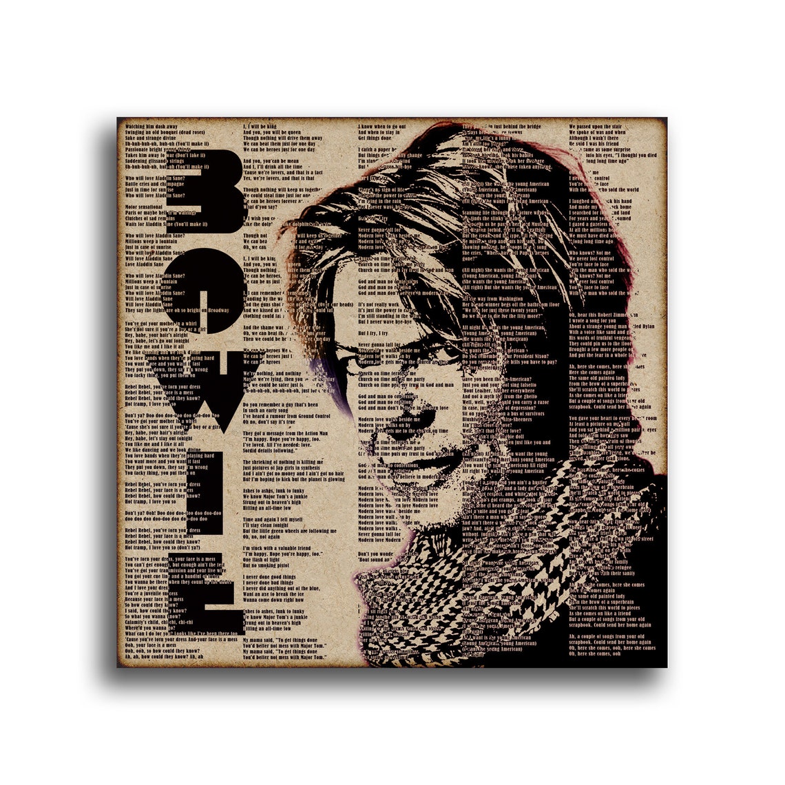 David Bowie Album Inlay Art Digital Print - Etsy
