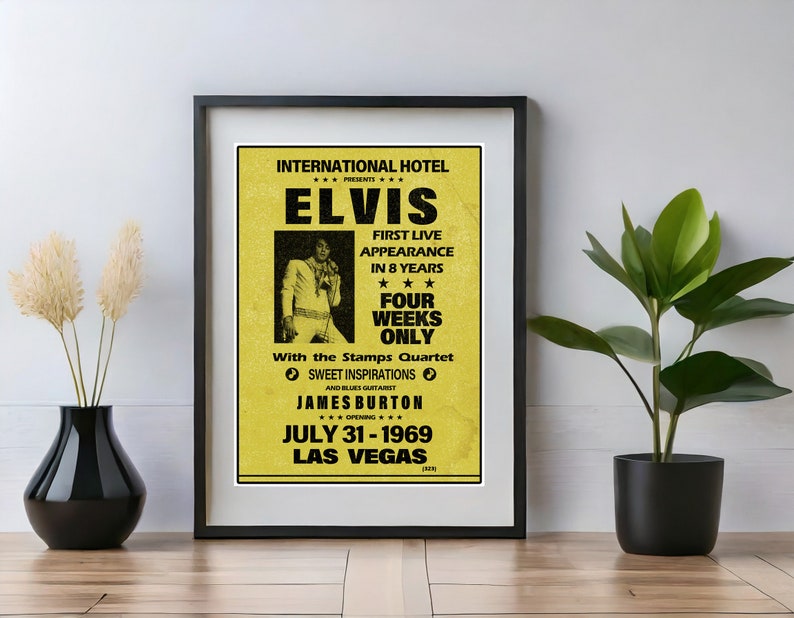 Elvis Presley International Hotel Poster Digital Print - Etsy