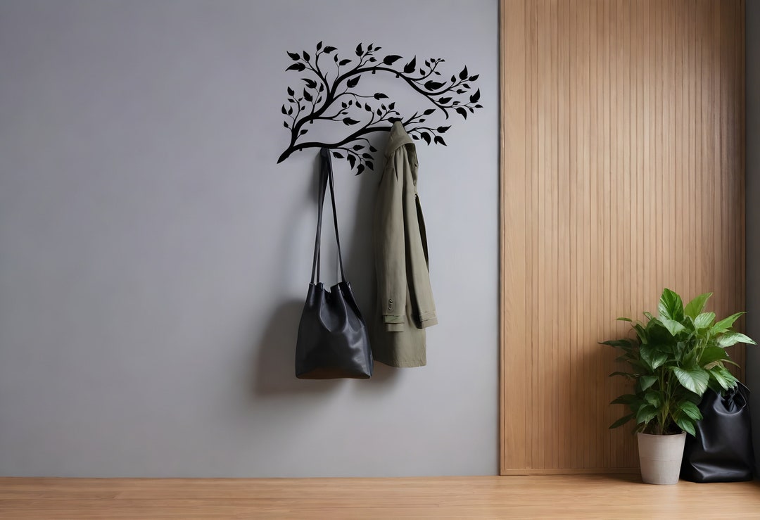 Decor Tree Branch Coat Rack Wall Mount, Modern Entryway Organizer ...