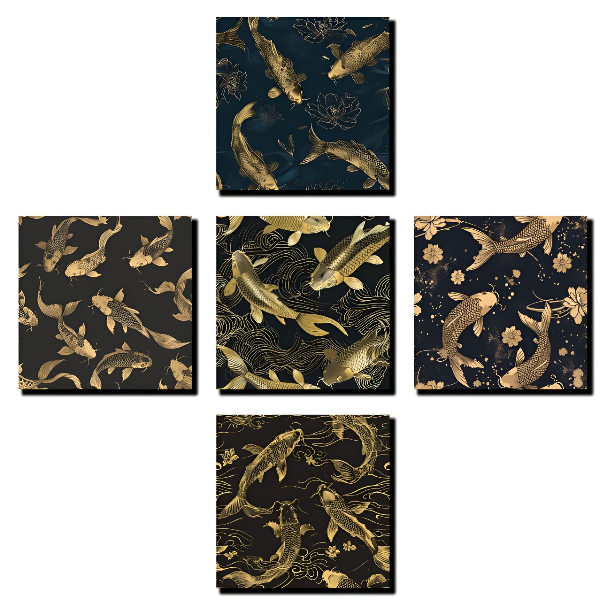 Japanese Koi Fish Seamless Pattern,japanse Style, Seamless Pattern ...