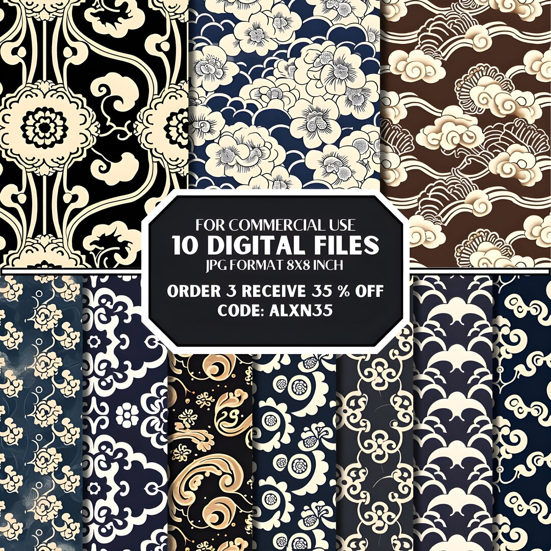 Japanese Karakusa Seamless Pattern,japanse Style, Seamless Pattern ...