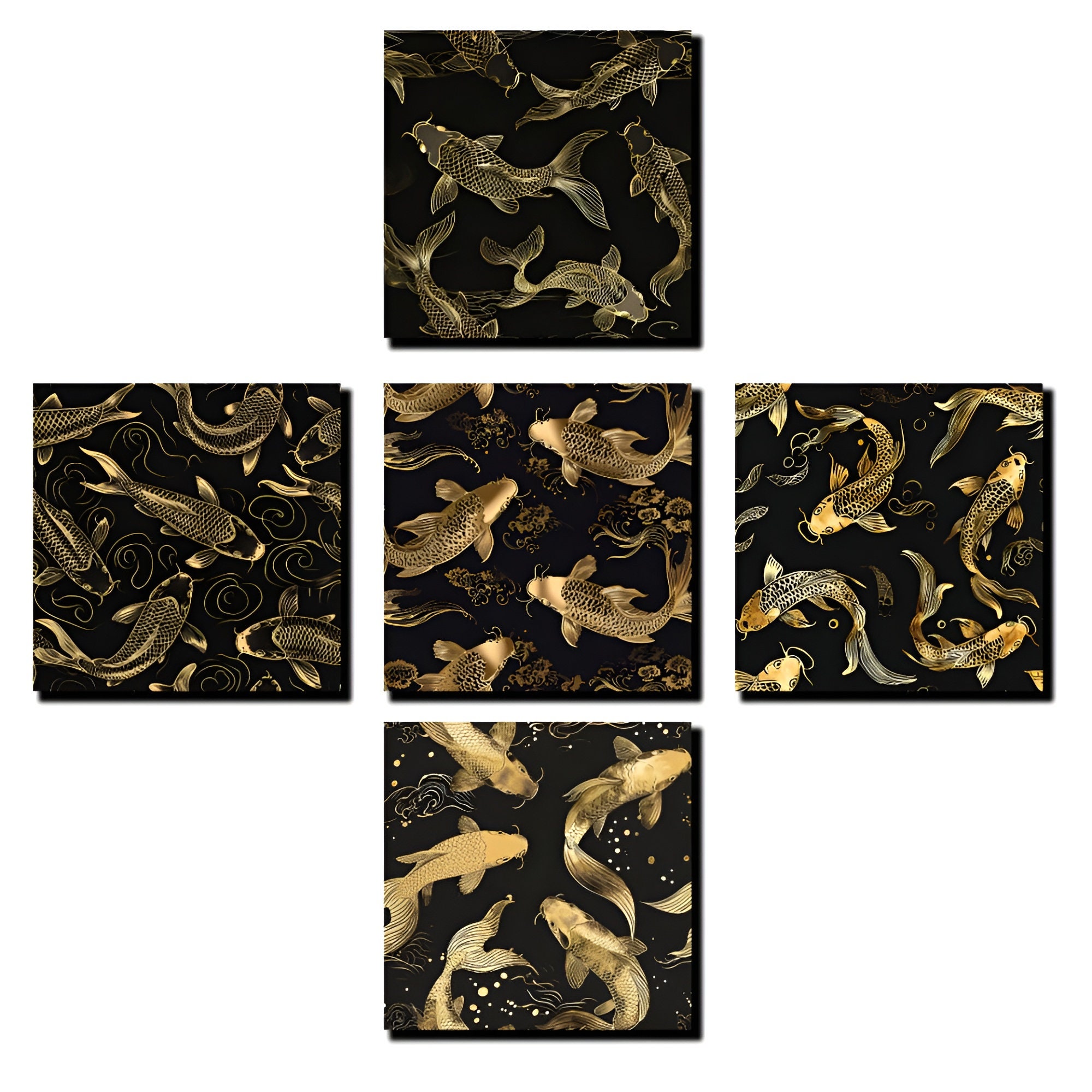 Japanese Koi Fish Seamless Pattern,japanse Style, Seamless Pattern ...