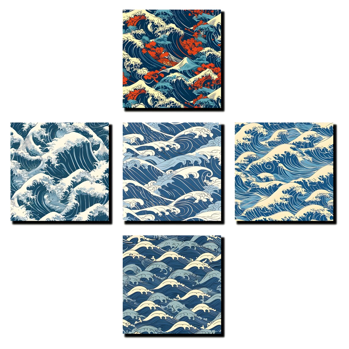 Japanese Waves Seamless Pattern,japanse Style, Seamless Pattern ...