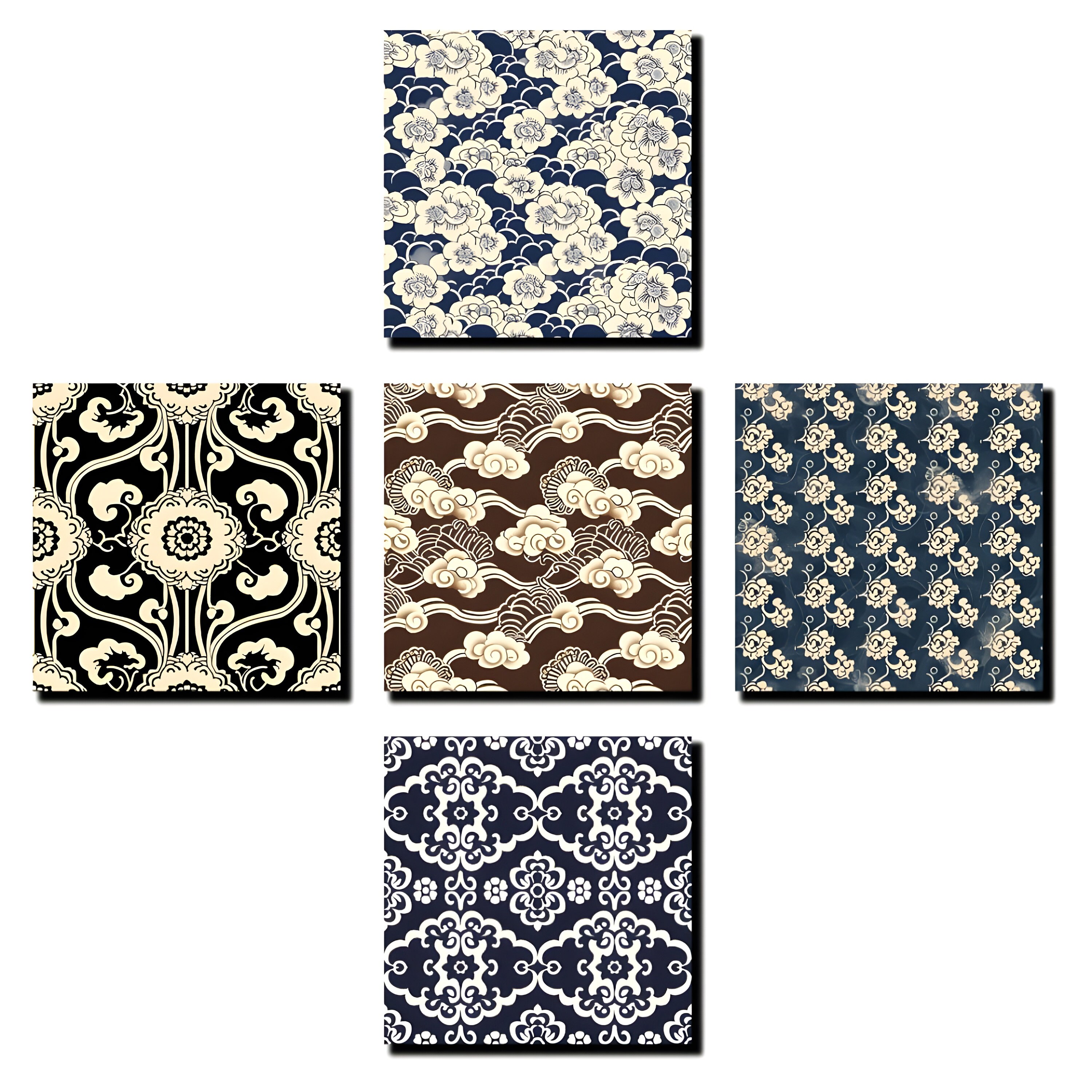 Japanese Karakusa Seamless Pattern,japanse Style, Seamless Pattern, Digital Seamless File ...