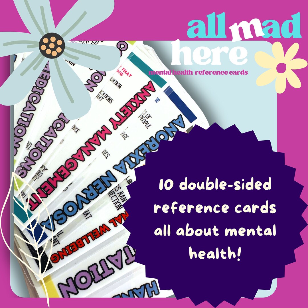 Mental Health Nursing Reference Cards - Etsy