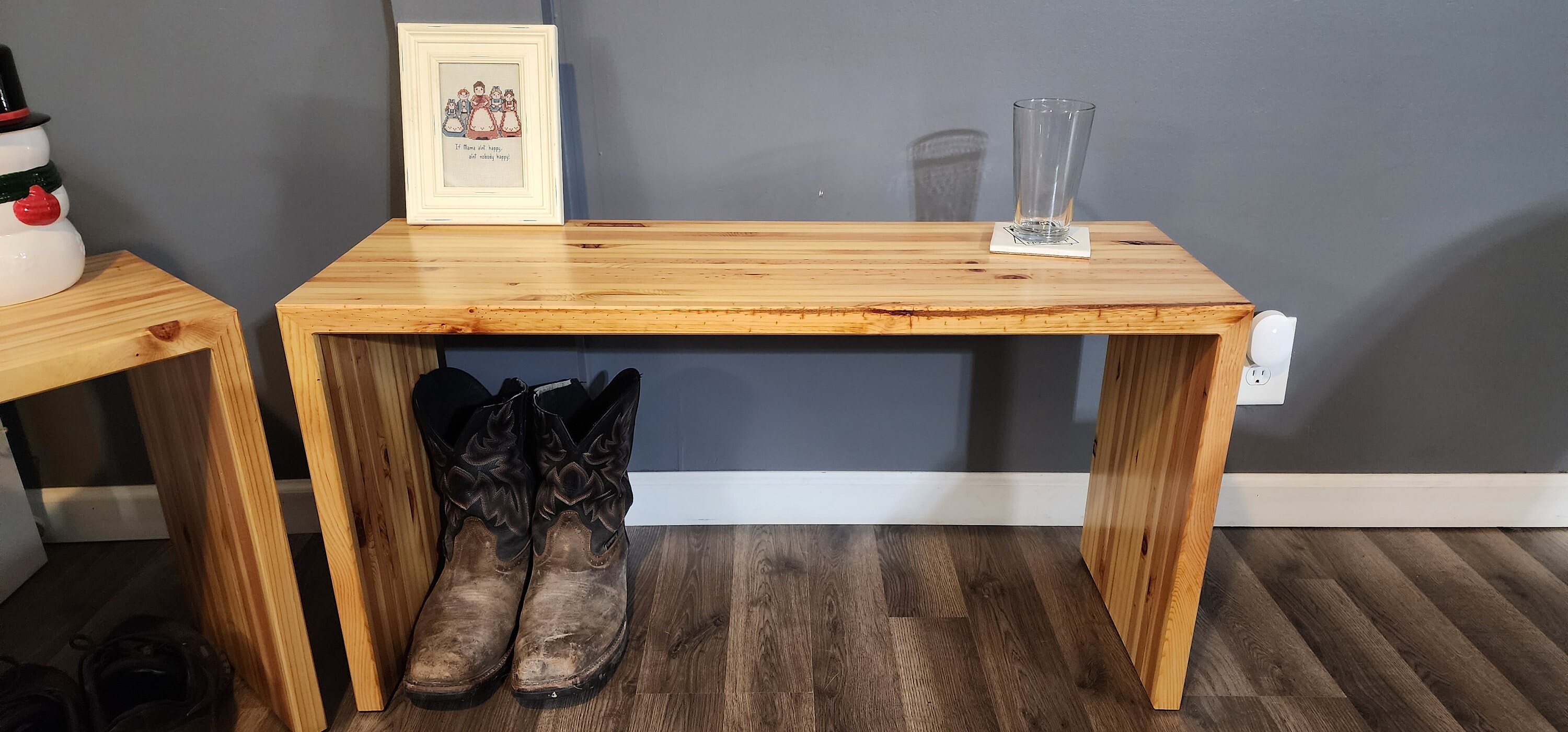 Reclaimed Wood Waterfall Coffee/console Table or Bench - Etsy