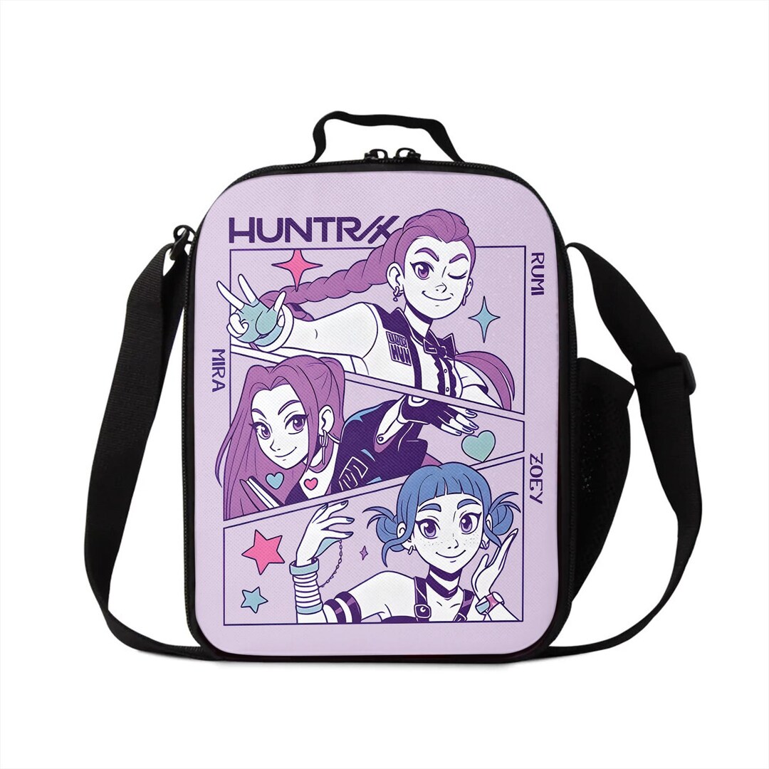 Huntrix Kpop Demon Hunters Lunch Bag Rumi, Zoey & Mira - Kpop Merch ...