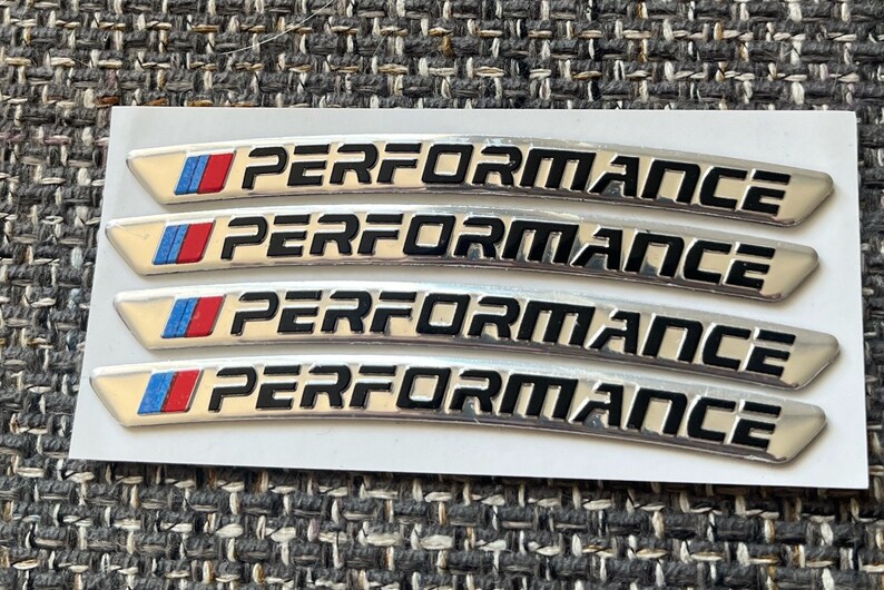 Set of 4 Stickers BMW Logo M Sport Car Clip NEW Rims Wheels - Etsy