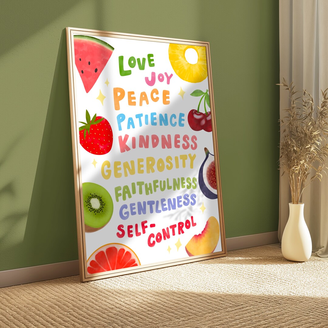 Fruit of the Spirit Print: Funky Christian Home Decor - Etsy