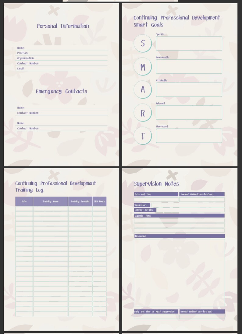Social Work Printable Planner - Etsy