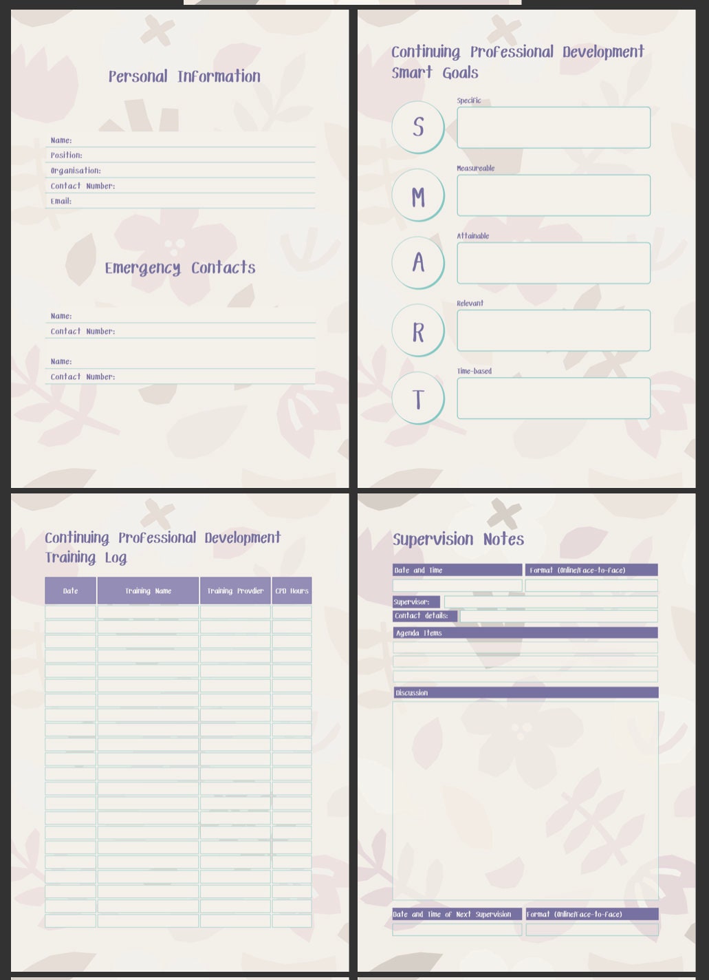 Social Work Printable Planner - Etsy