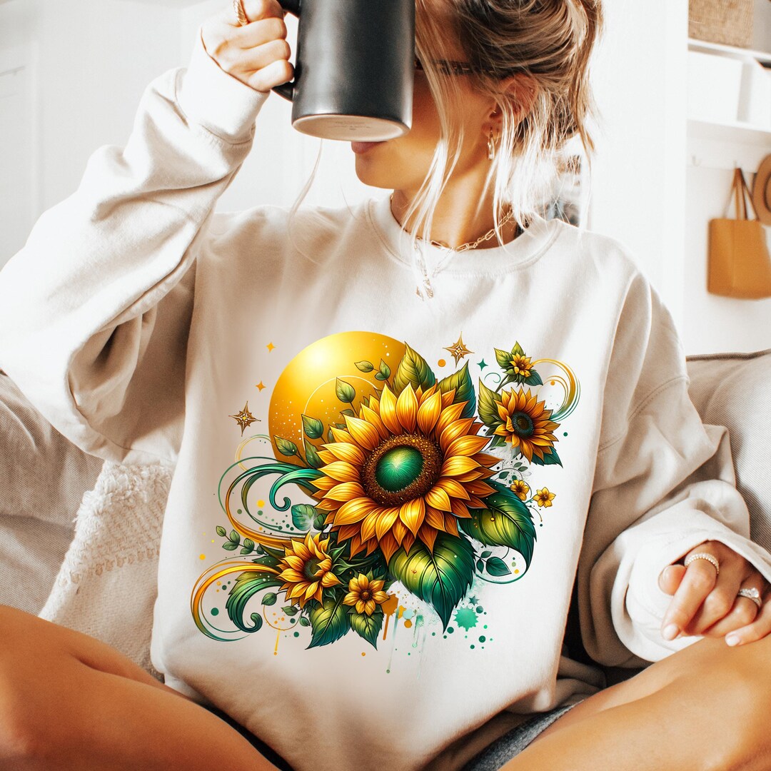 Sunflowers Png, Floral Cottagecore PNG, Sunflowers Sublimation Design ...