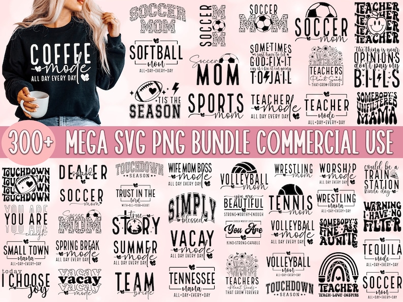 Mega SVG Bundle, Svg Files Bundle, Cricut Svg Bundle, Shirt Designs Svg ...