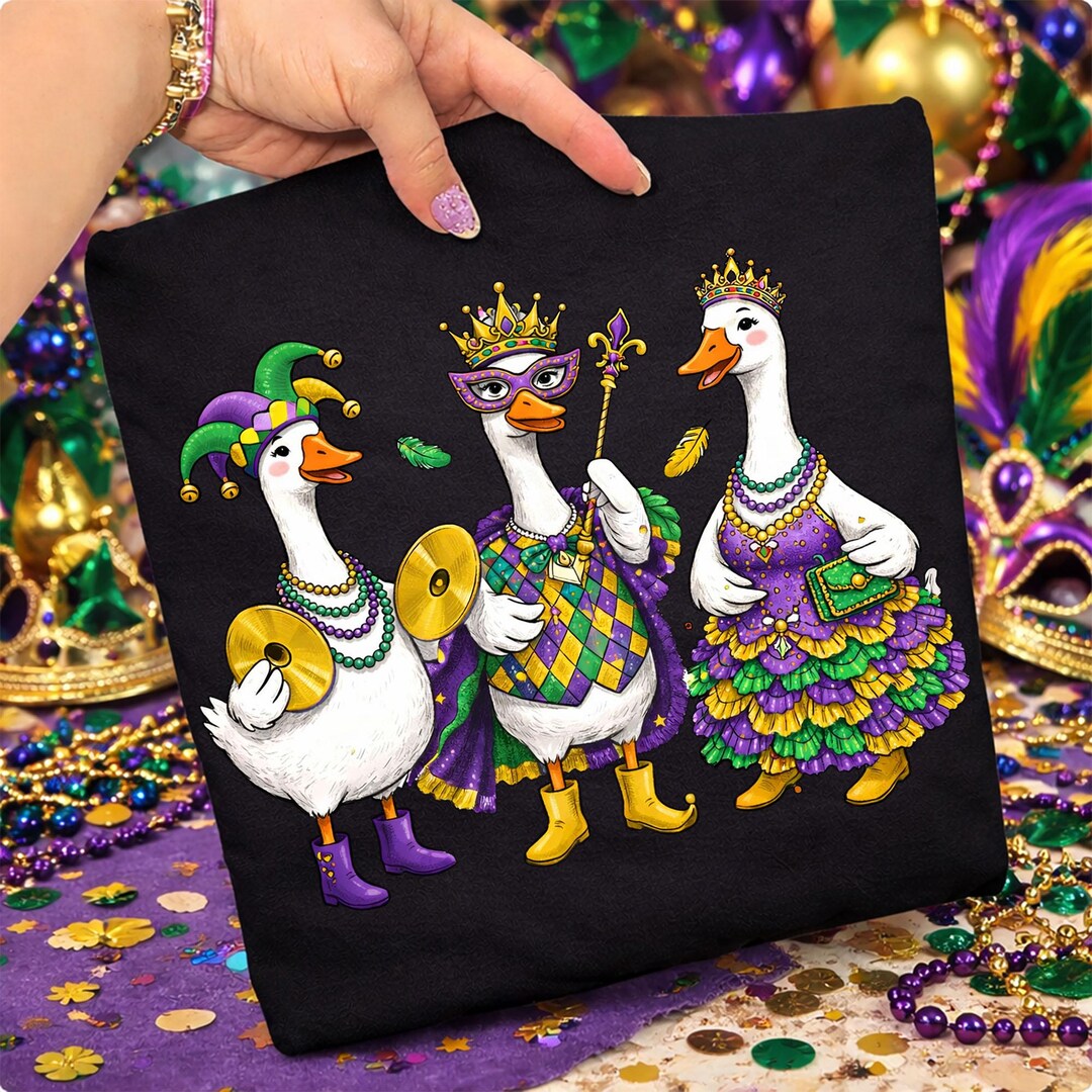 Silly Goose Mardi Gras PNG, Mardi Gras 2026 Png, Fat Tuesday Png, Funny ...