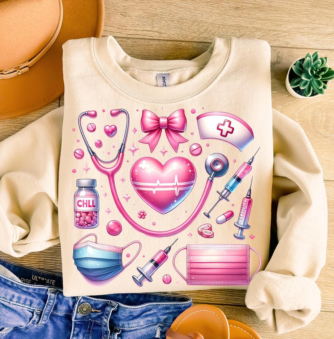 Pink Nurse Bow Png, Nurse Coquette PNG, Nurse PNG, Nurse Sublimation ...