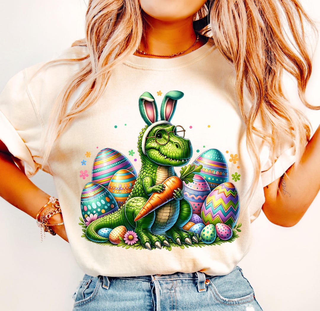 Easter Saurus Rex Png, Easter Dinosaur Png, Happy Easter Png, Retro ...