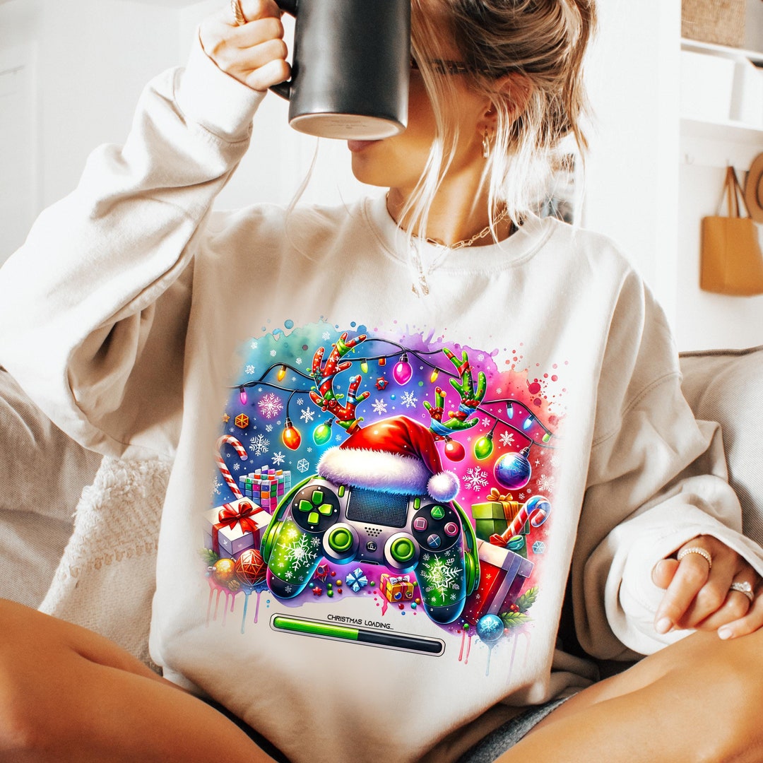 Christmas Game Controller PNG, Holiday Gaming Sublimation Design ...