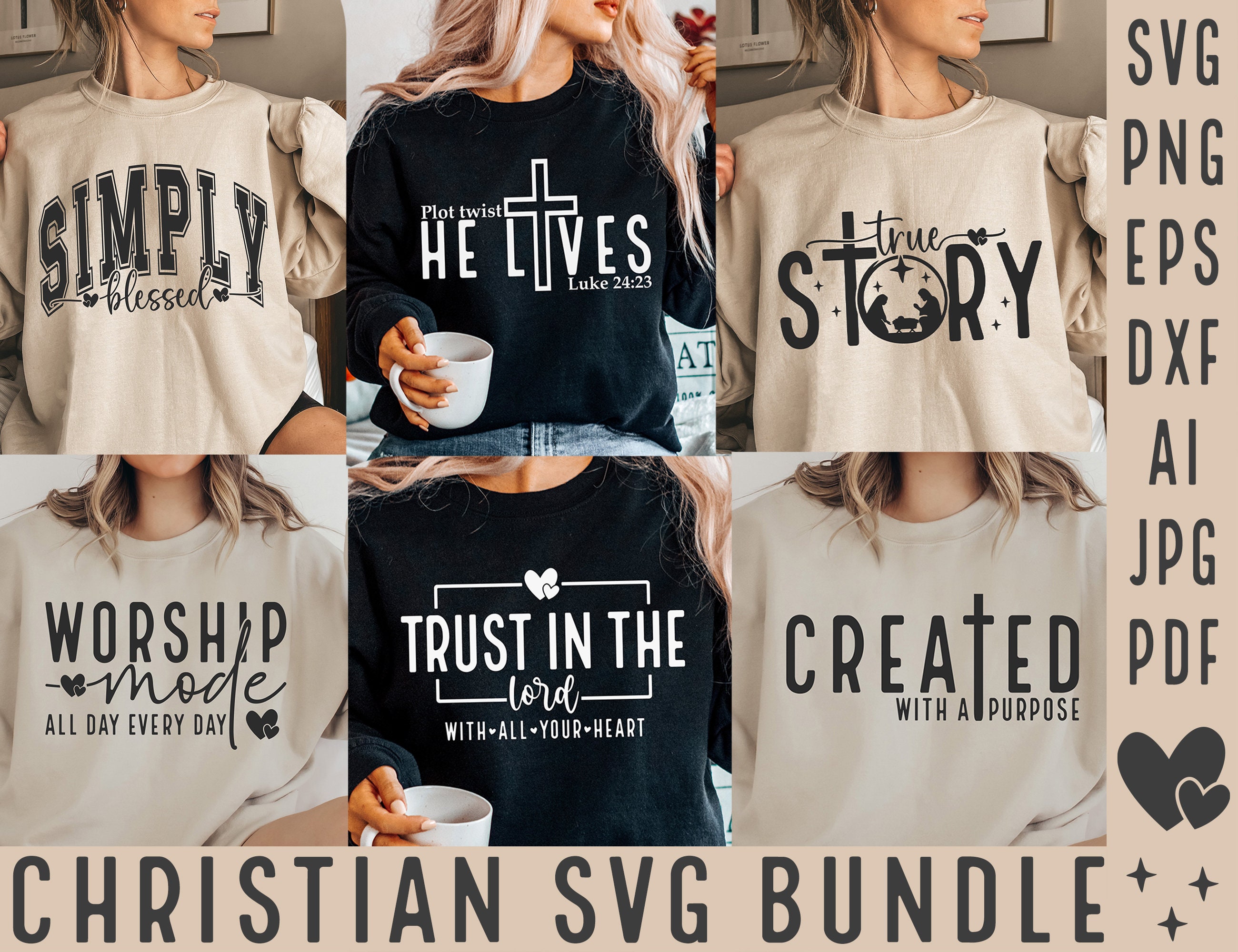 Christian SVG PNG Bundle, Christian Svg, Religious Svg Png, Christian ...