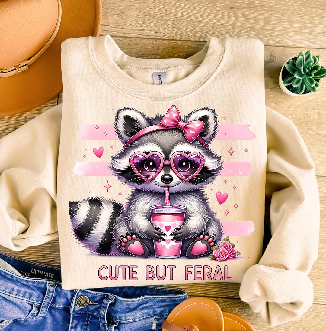Cute but Feral Raccoon PNG, Funny Raccoon PNG, Animal Sarcastic Saying ...