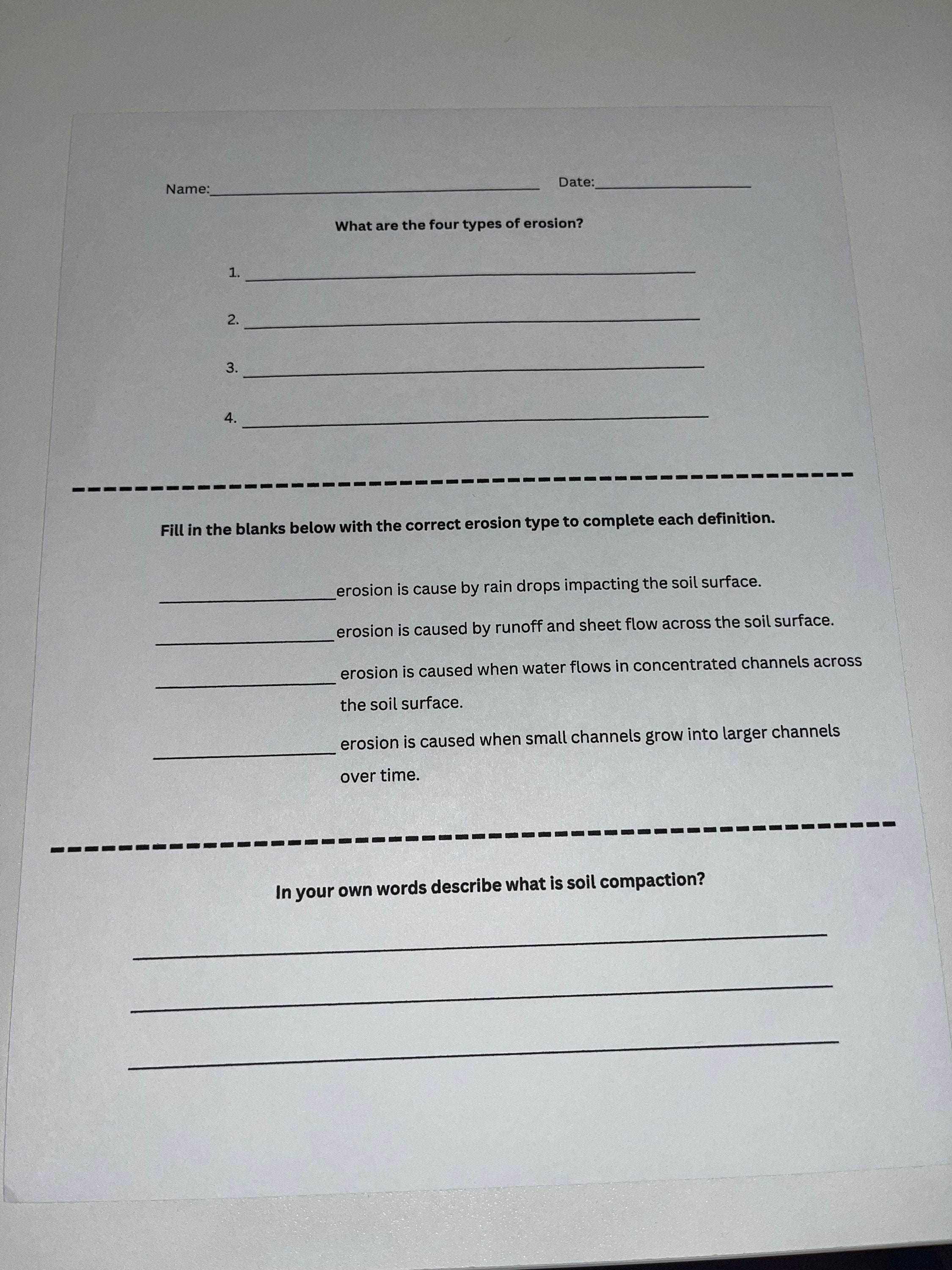 Introduction to Soils Worksheets - Etsy