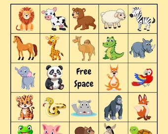 Swiss Family Robinson Animal Bingo Game - 24 Unique Bingo Cards With 3 ...