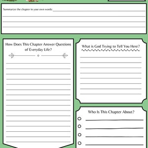 Genesis Bible Reflection Sheets - Etsy