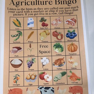 Get Ready to Harvest Fun With Agriculture Bingo (35 Cards)! - Etsy