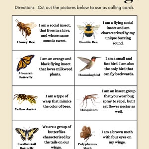 Pollinator Bingo (35 Cards) - Etsy