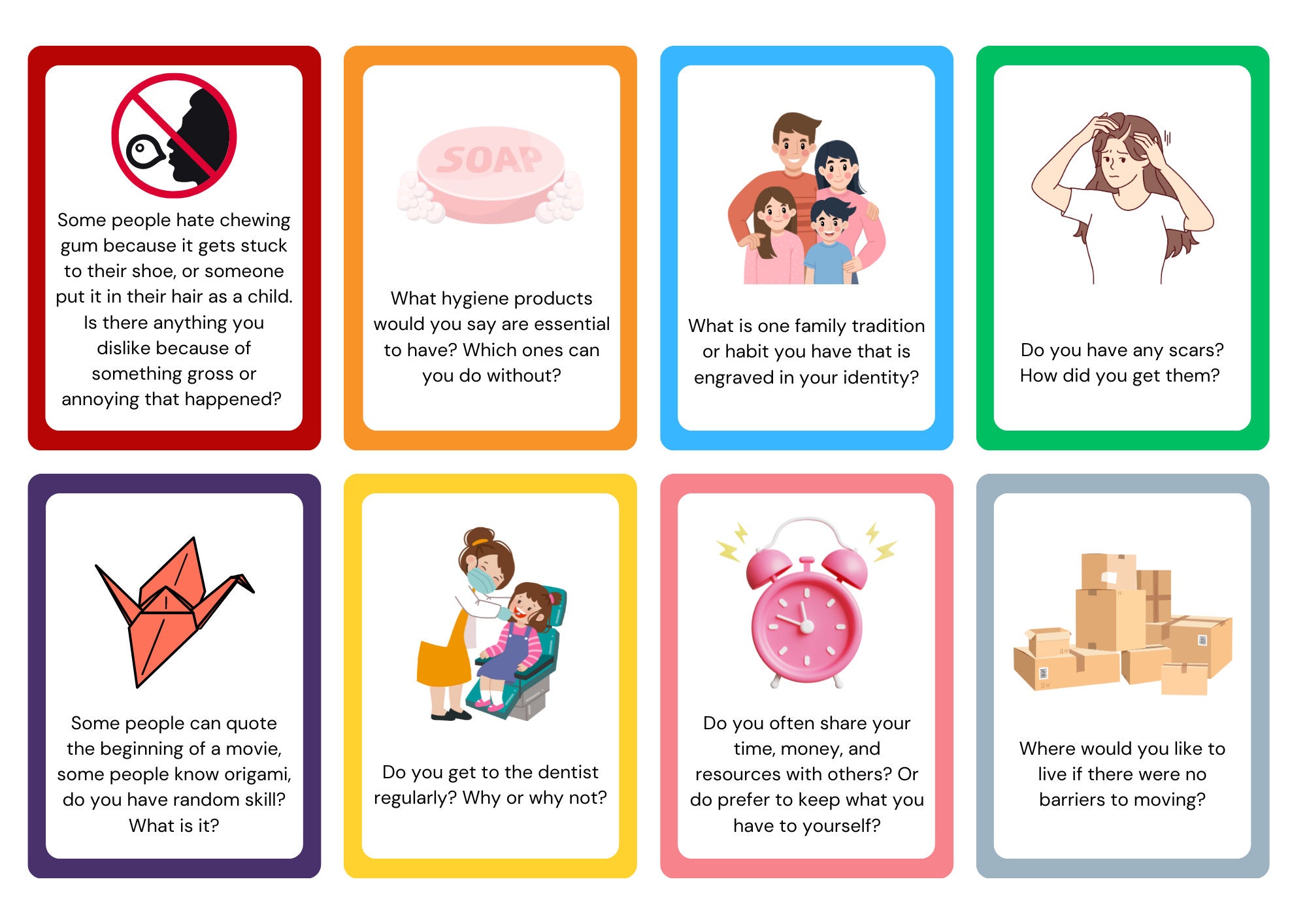 96 Questions to Ask Cards - Etsy