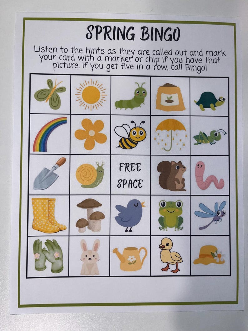 Spring Bingo- 35 Unique Cards - Etsy