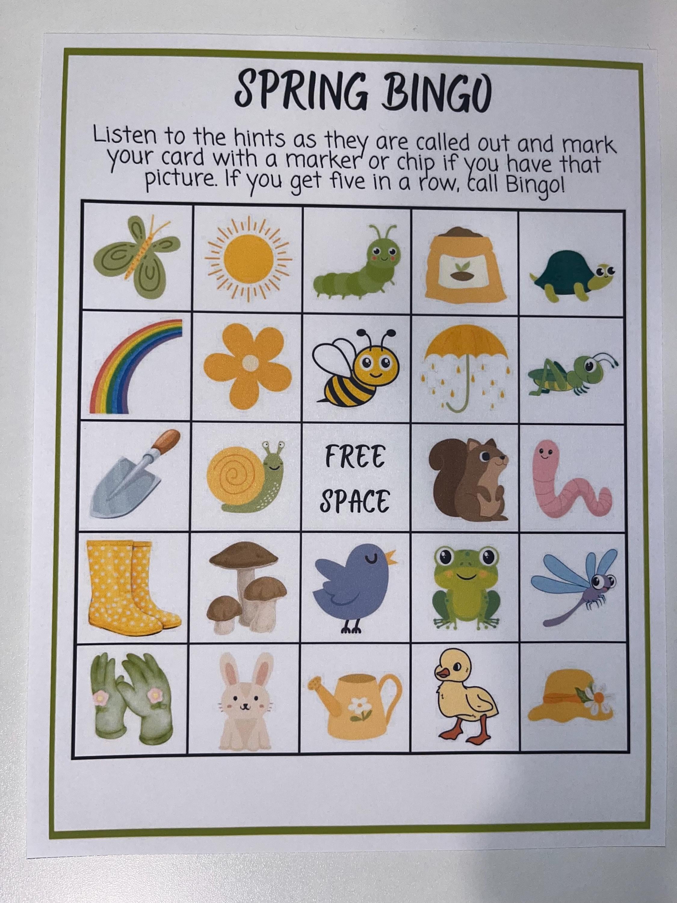 Spring Bingo- 35 Unique Cards - Etsy