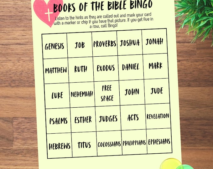 Bible Character Bingo (35 Unique Cards With Hints) - Etsy Canada