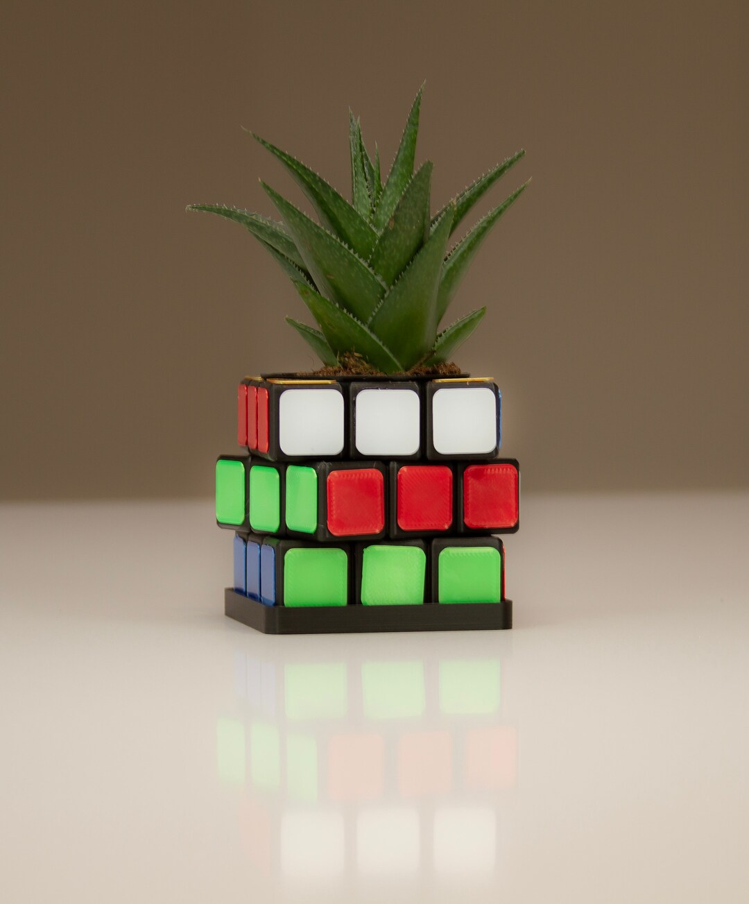 A Cute and Fun Retro Rubik's Cube 3d Printed Planter. Perfect for Your ...