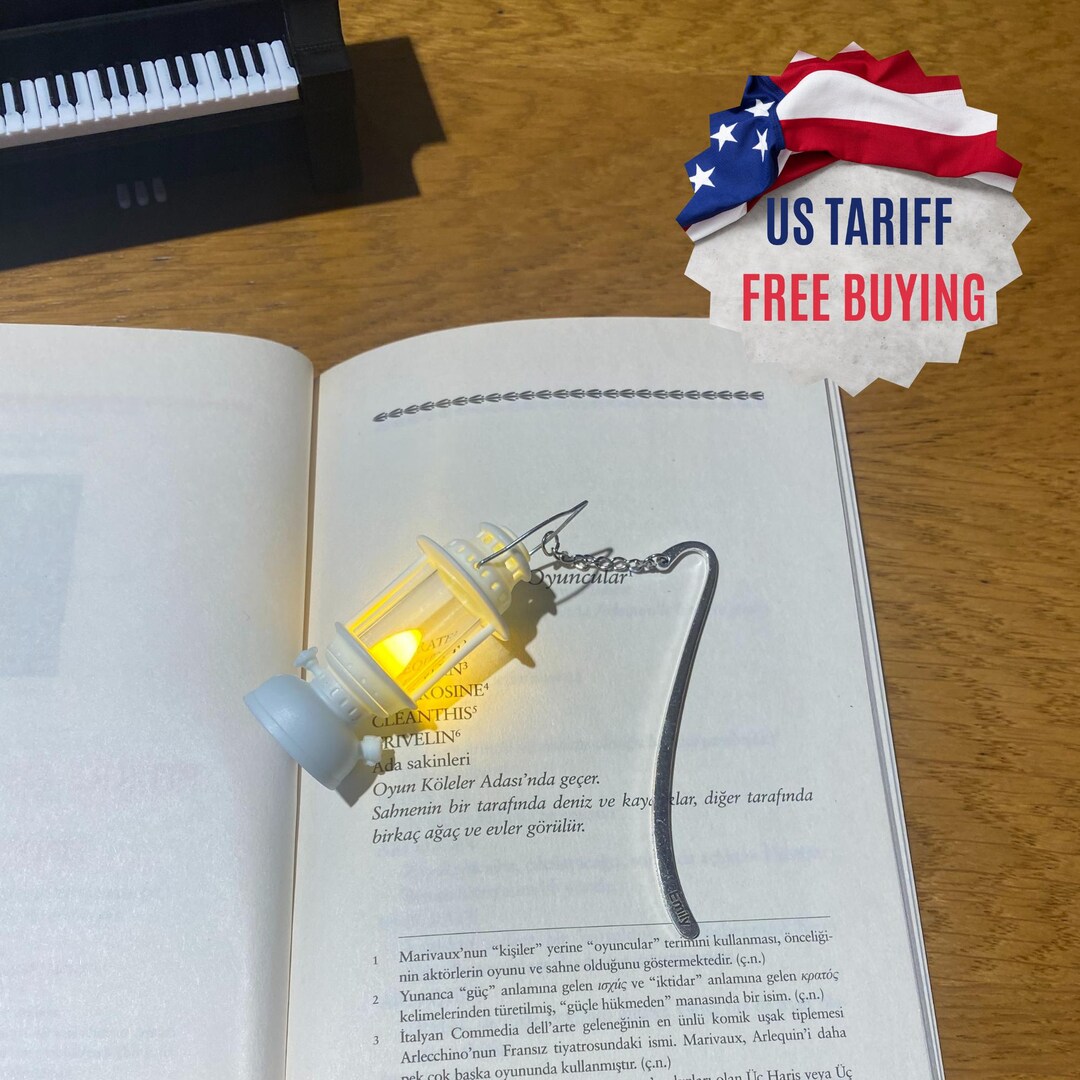 Personalized LED Lantern Bookmark Metal Bookmark Reading Accessory - Etsy