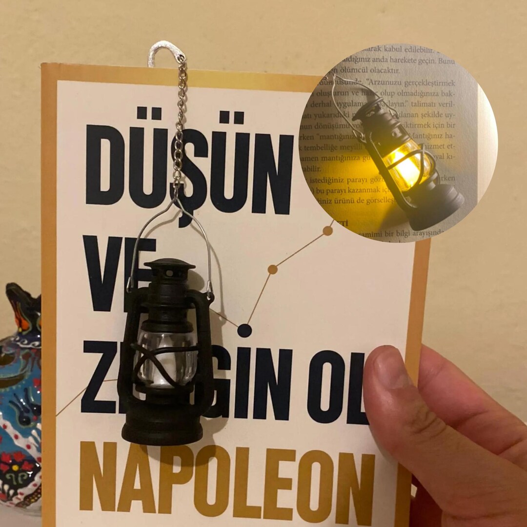 Vintage Lantern LED Bookmark – Metal Minireading Light, Gift for ...