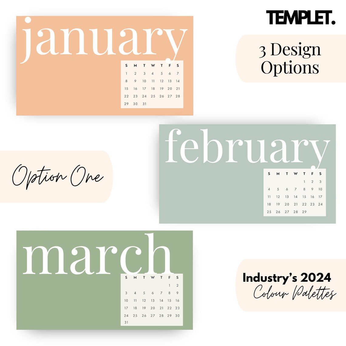 Office Desktop Wallpaper Calendar 2024 Minimalist Background Printable ...