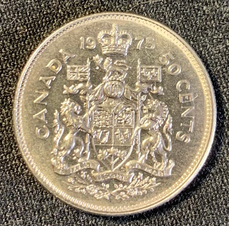 1975 Canada 50 Cent - (no Mint Mark) - Etsy