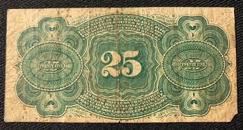 RARE* 1863 25 Cents U.S. Treasury Fractional Currency Note - High Grade ...